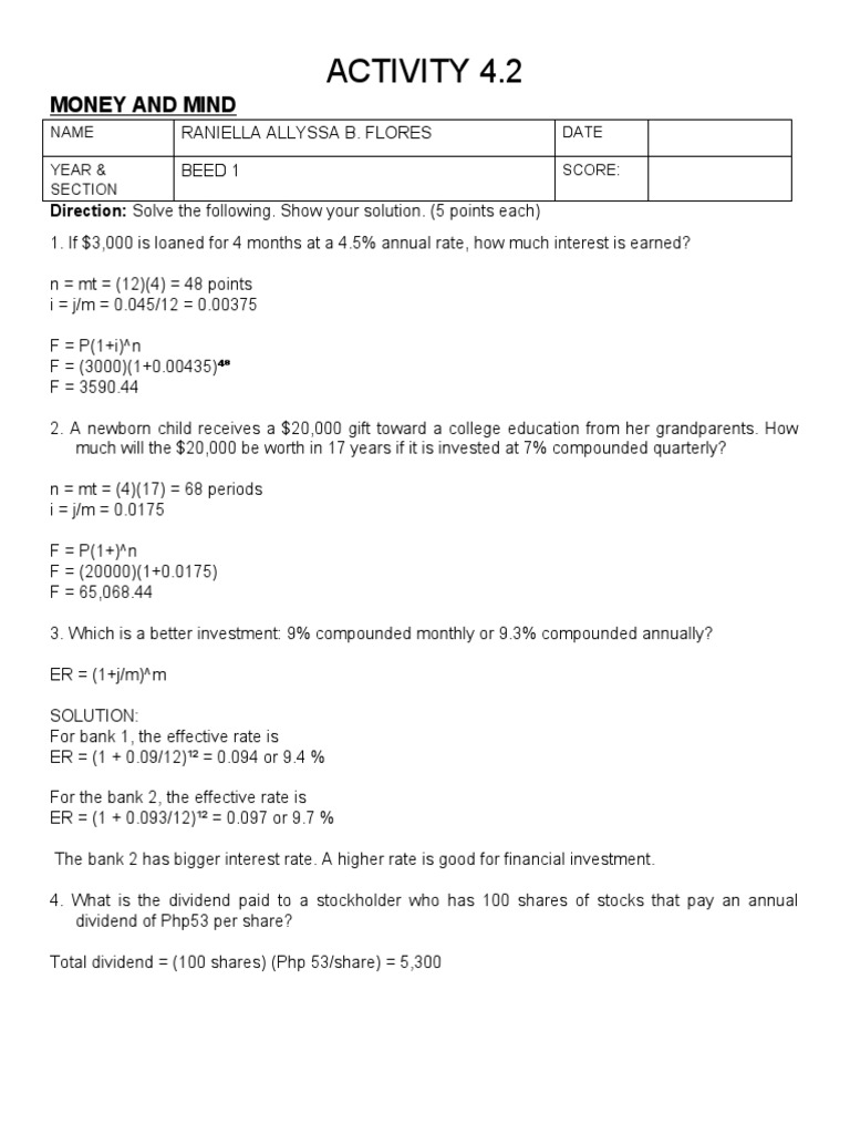 Math Beed Flores Activity 4.2 | PDF