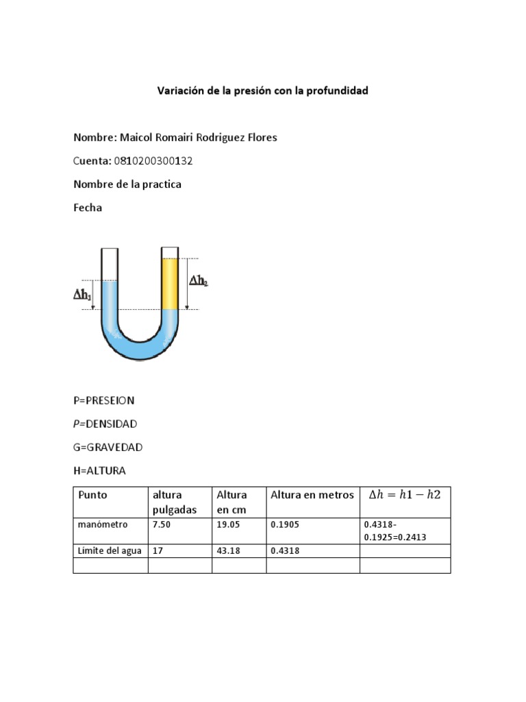 1.practica 9 | Descargar gratis PDF | Presión | Pascal (Unidad)