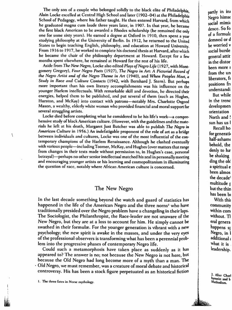 The New Negro by Alain Locke | PDF