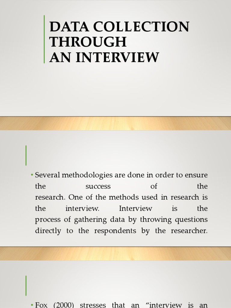 Data Collection Through | PDF | Data | Methodology