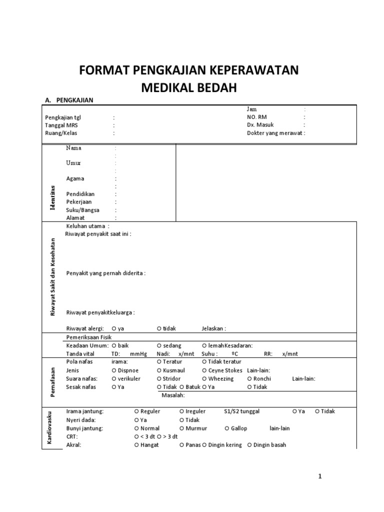 Format Pengkajian KMB | PDF