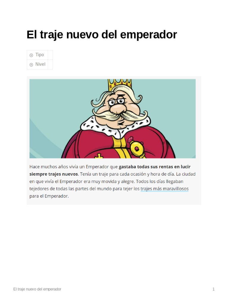El_traje_nuevo_del_emperador | PDF