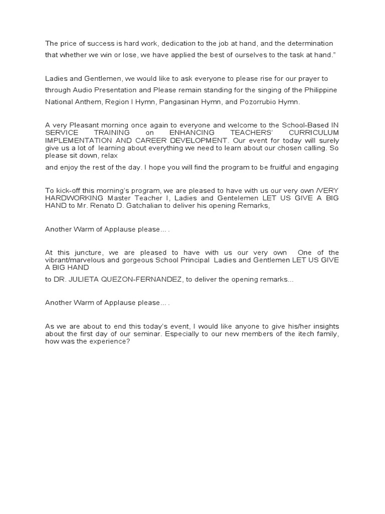 Script For Inset | PDF