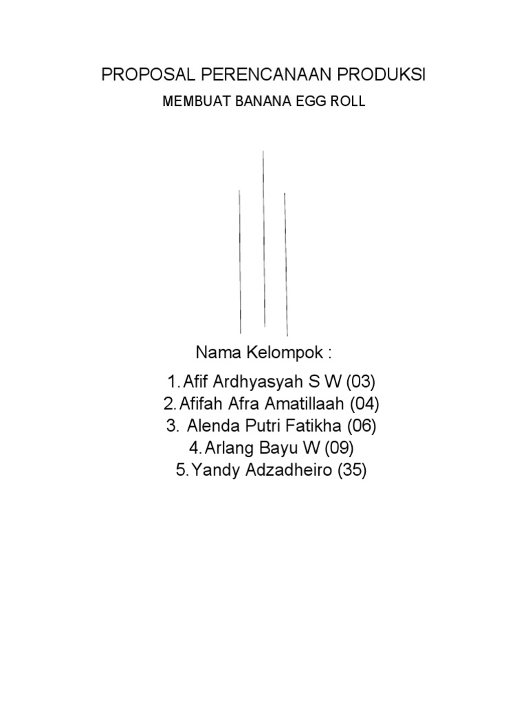 Proposal Rencana Produksi Banana Eggroll | PDF | Bisnis | Pengelolaan Keuangan & Uang