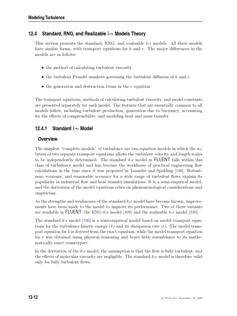 Fluent K Epsilon | PDF | Turbulence | Fluid Dynamics