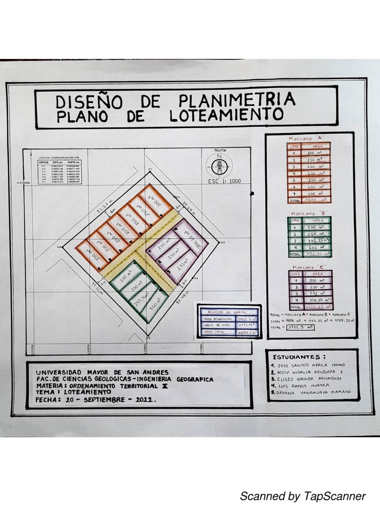 Diseño de Plano de Loteamiento | PDF
