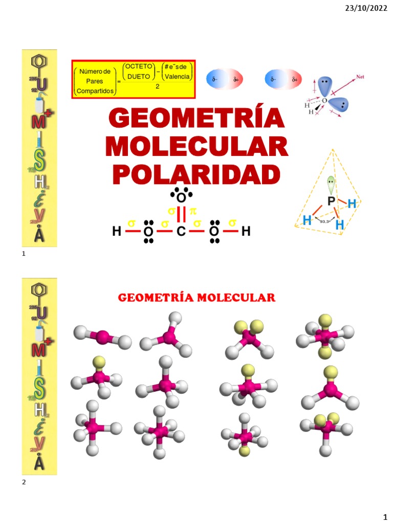 Geometría Molecular - Polaridad | PDF | Polaridad química | Compuestos químicos