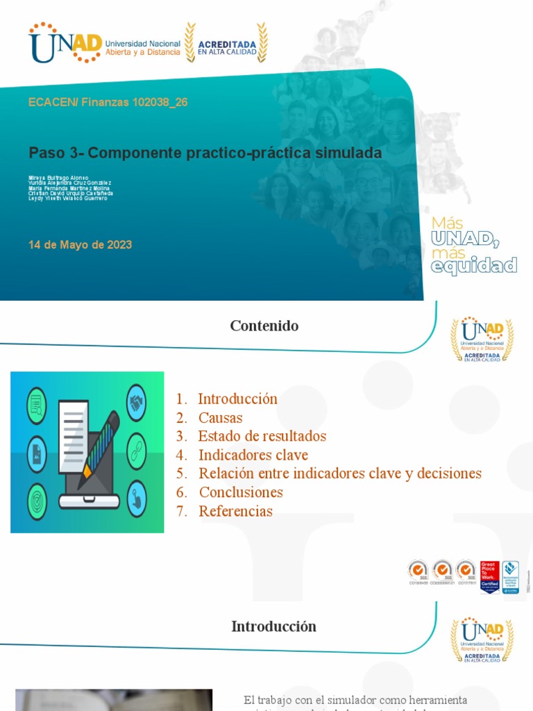 Presentación Paso 3- Componente Practico-práctica Simulada | PDF | Ciencias económicas ...
