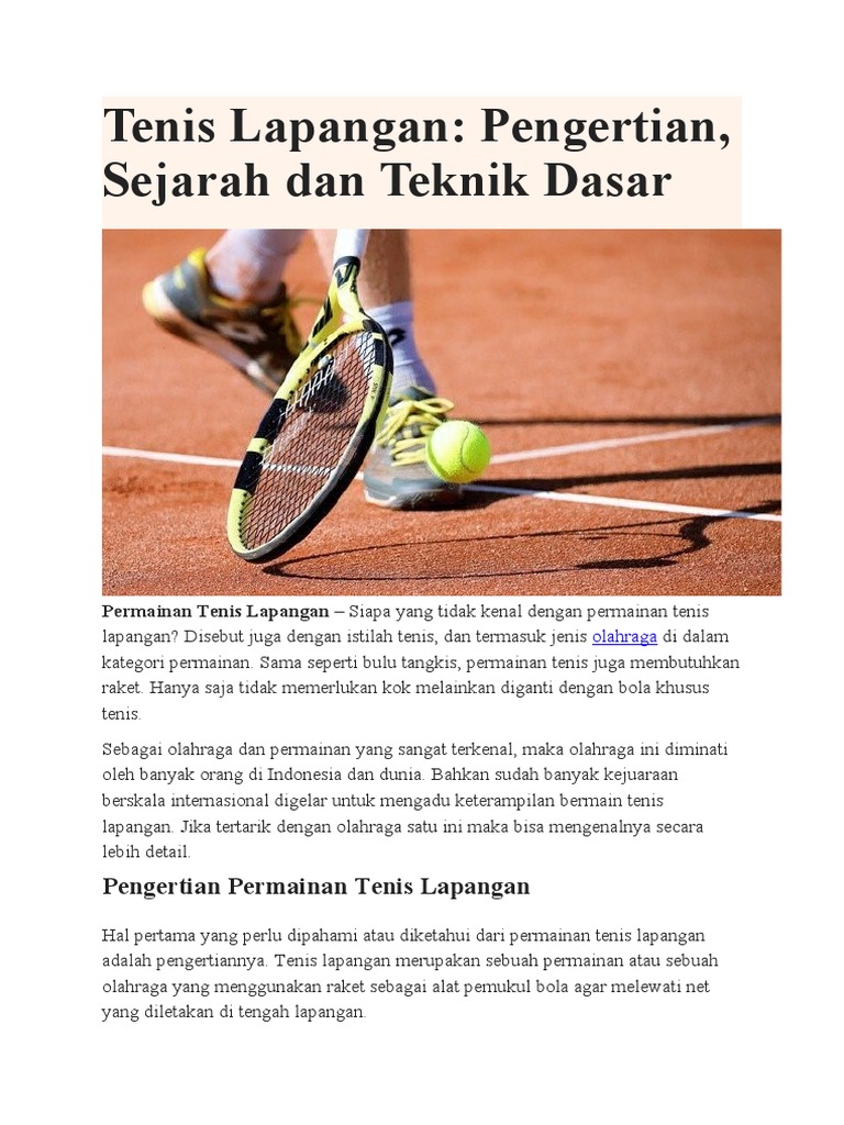 Tenis Lapangan | PDF