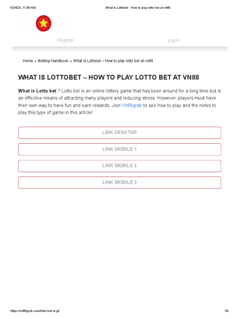 Lotto Bet La Gi | PDF