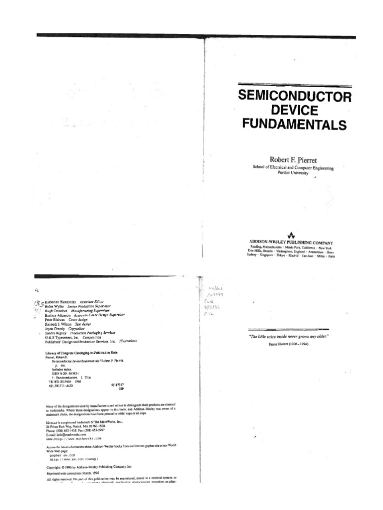 Semiconductor Device Fundamentals | PDF