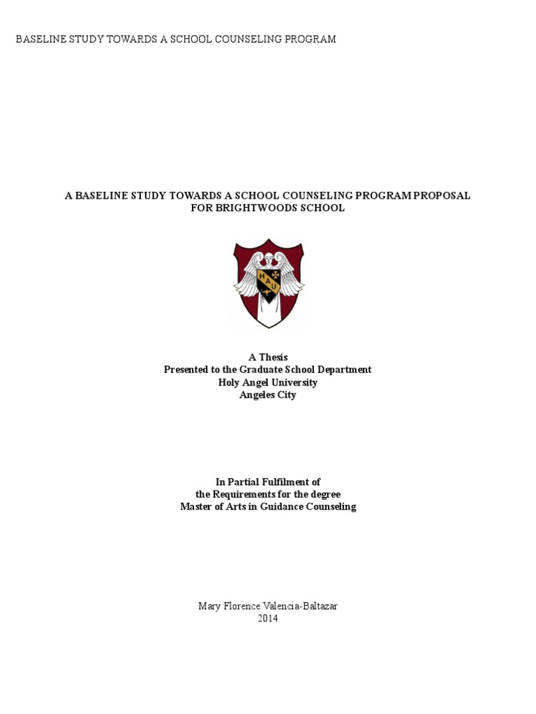 Counseling Program Proposal for Brightwoods | PDF | School Counselor ...