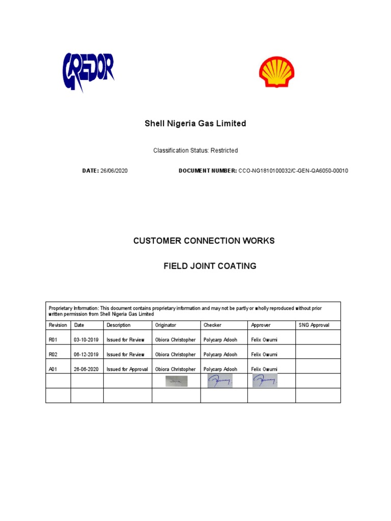 Field Joint Coating A01 | PDF | Pipe (Fluid Conveyance) | Safety