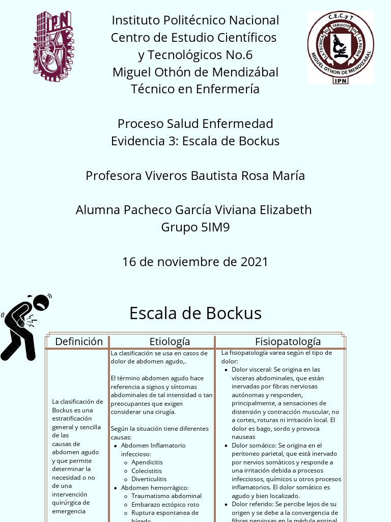 Evidencia 3 Clasificación de Bockus - 5IM9 Pacheco García Viviana ...