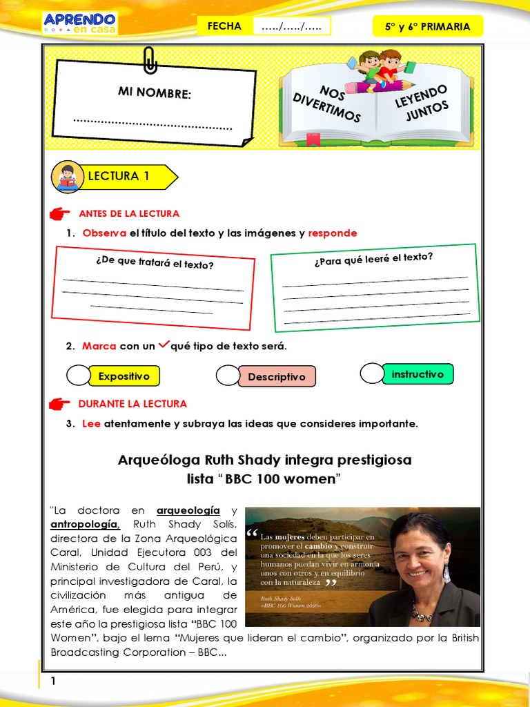 Lectura. Arqueologa Ruth Sandy | PDF