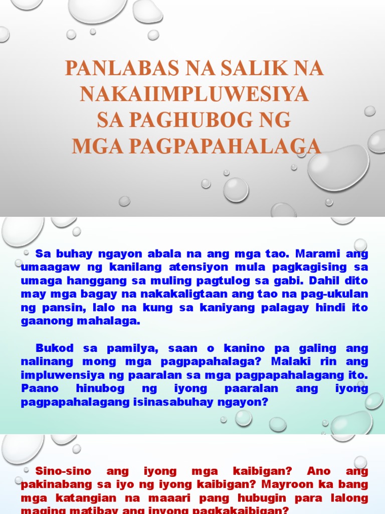 Week 6 Panlabas Na Salik | PDF