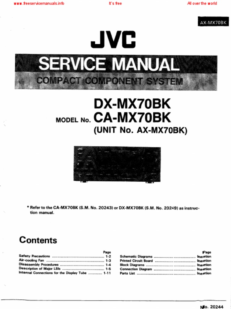 JVC dx-mx70bk Ca-Mx70bk Full | PDF