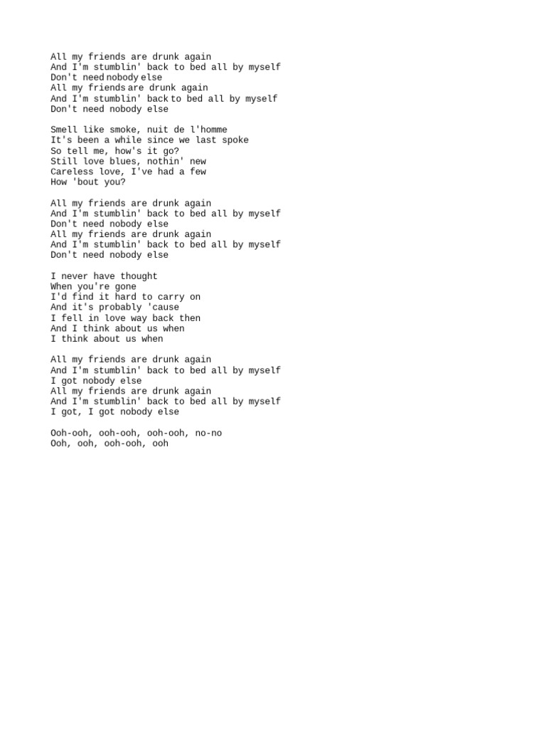 Keshi - Drunk by Alexis Weng | PDF