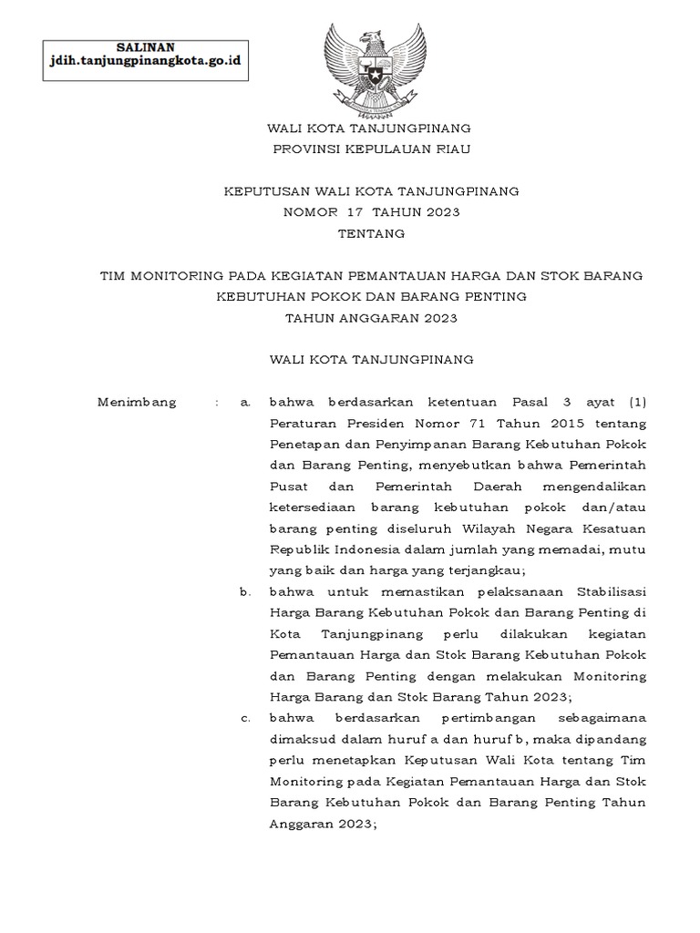 Contoh SK Tim | PDF