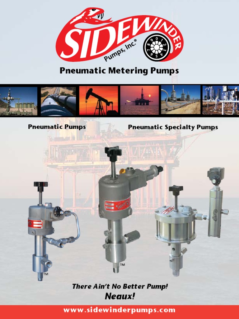 Sidewinder Pneumatic Pump Series Sales Brochure 2016 Web 053017 | PDF | Pump | Valve