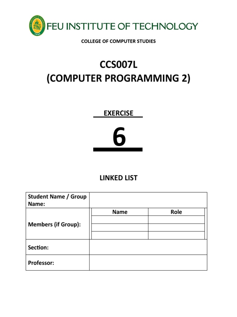 CCS0007 - Laboratory Exercise 6 | PDF | Computer Engineering | Computer Data