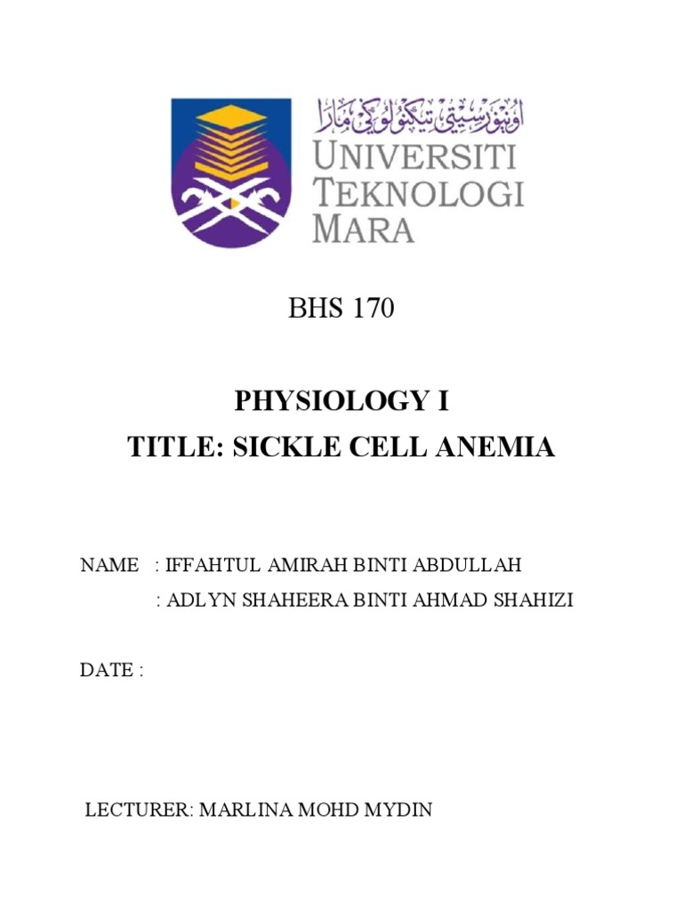 Sickle Cell Anemia Pdf Hemoglobin Point Mutation 2723