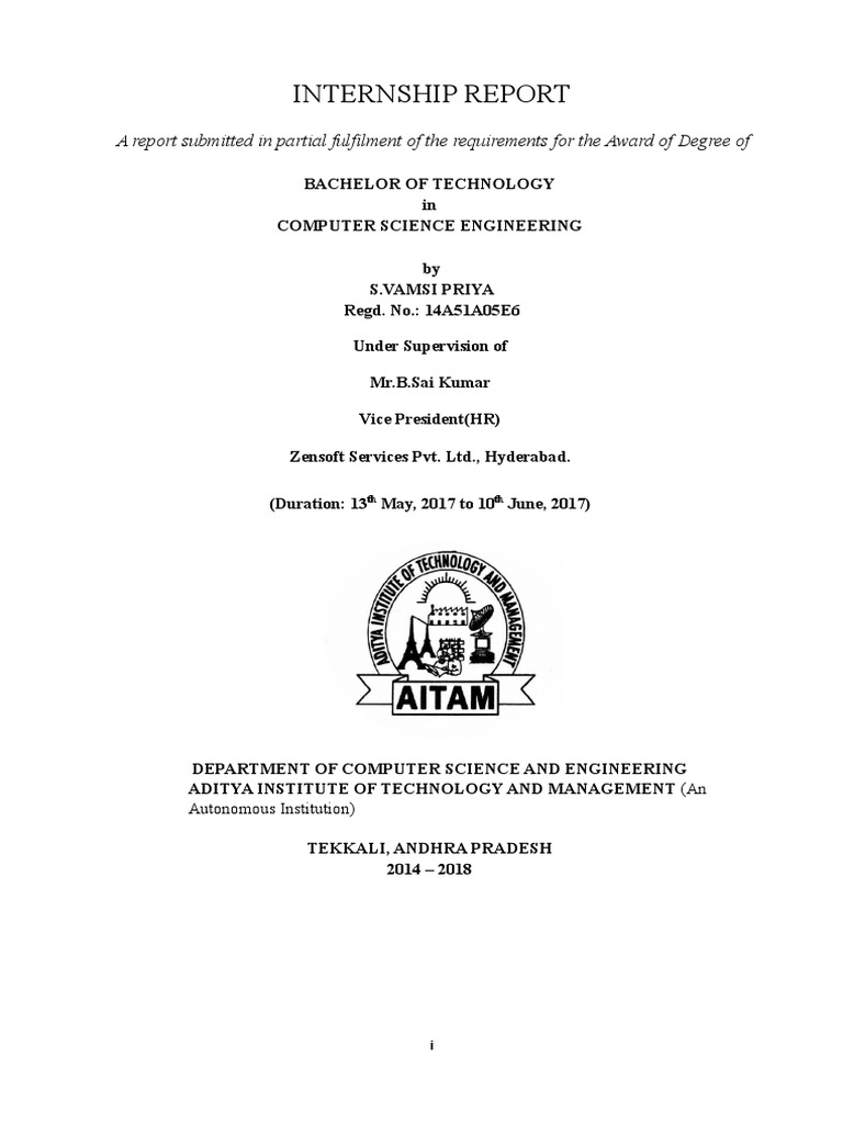 Internship Report Sample 2 | PDF | Php | World Wide Web