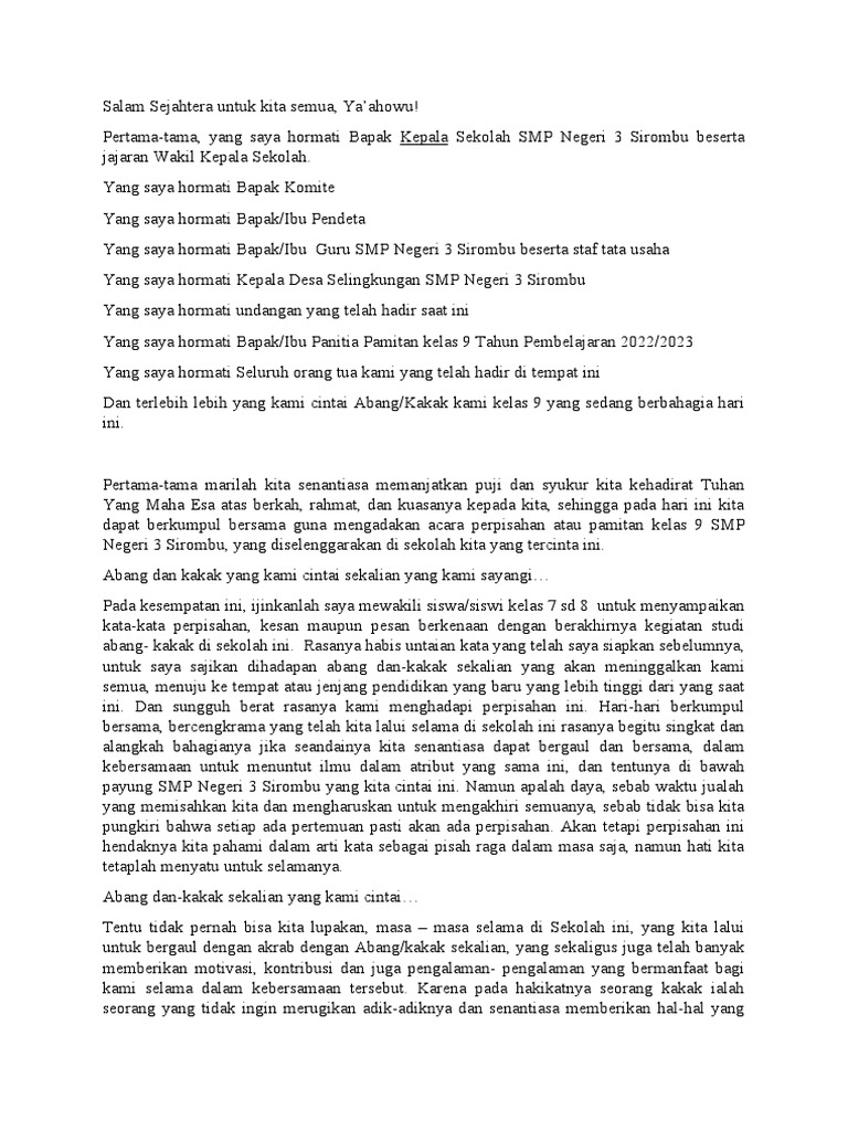 Kesan dan Pesan untuk Adik Kelas | PDF | Gaya Hidup