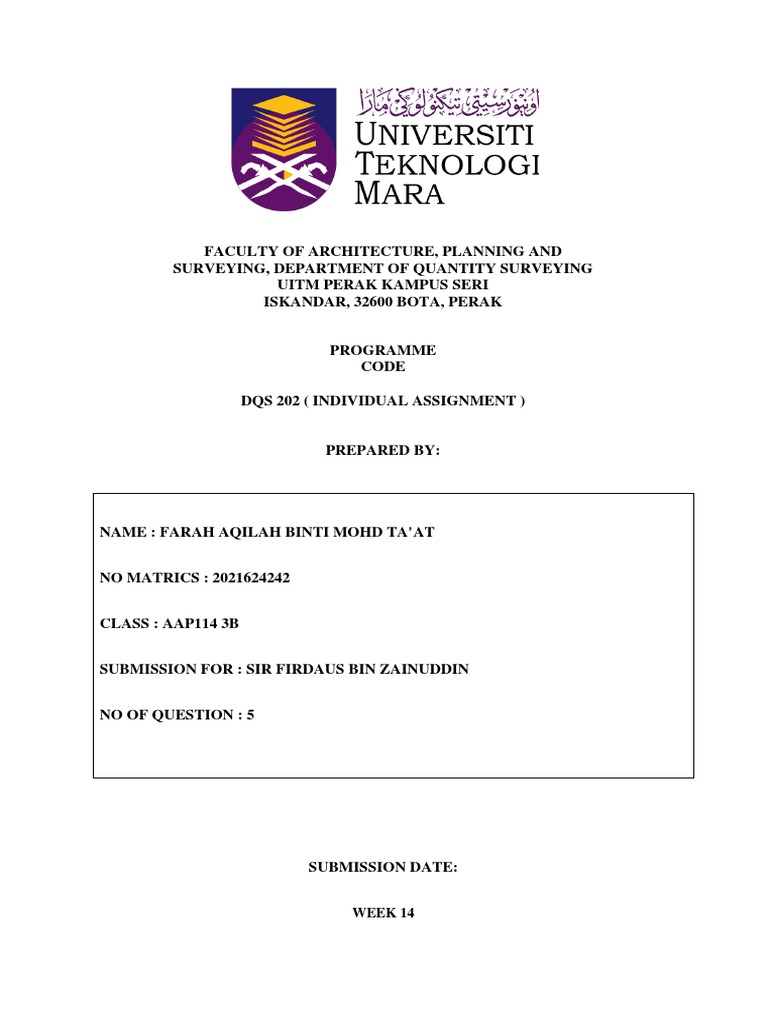 Cover Page Dqs202 | PDF