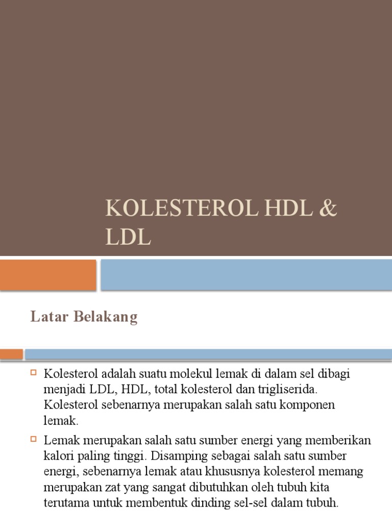 Panduan Kolesterol: HDL vs LDL | PDF | Kesehatan Holistik