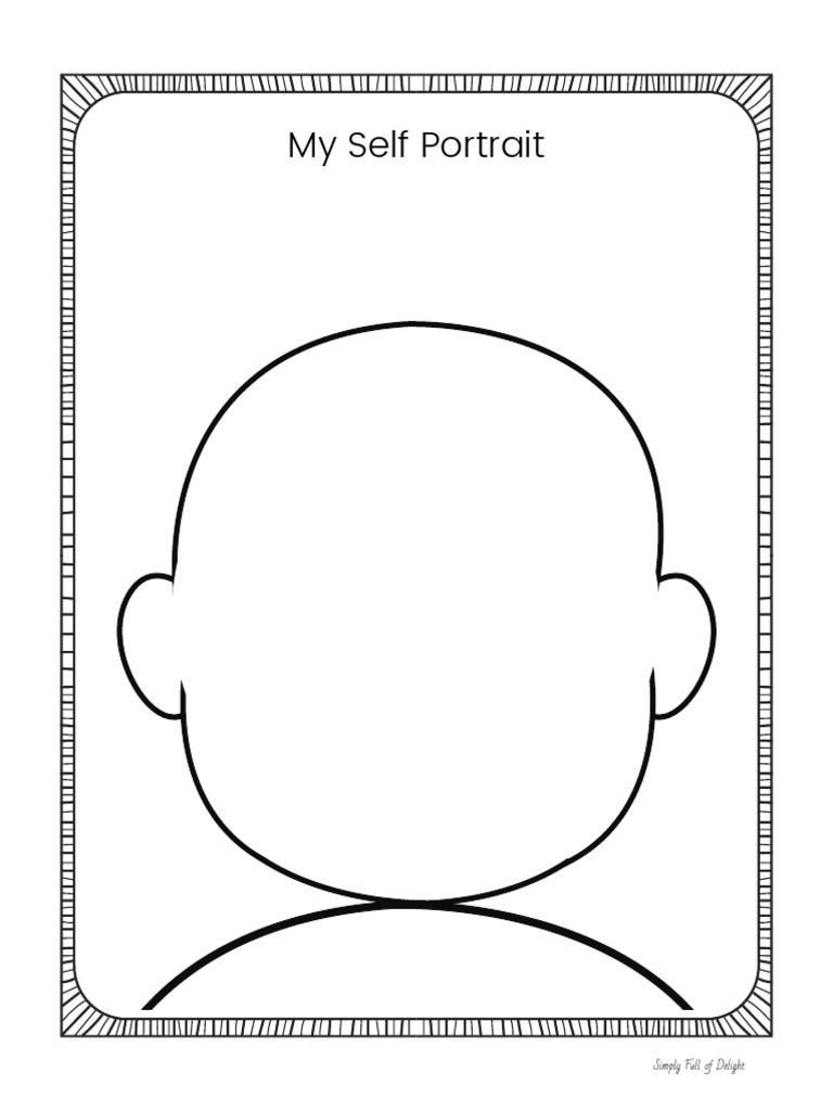 Self Portrait Printable Round Face | PDF