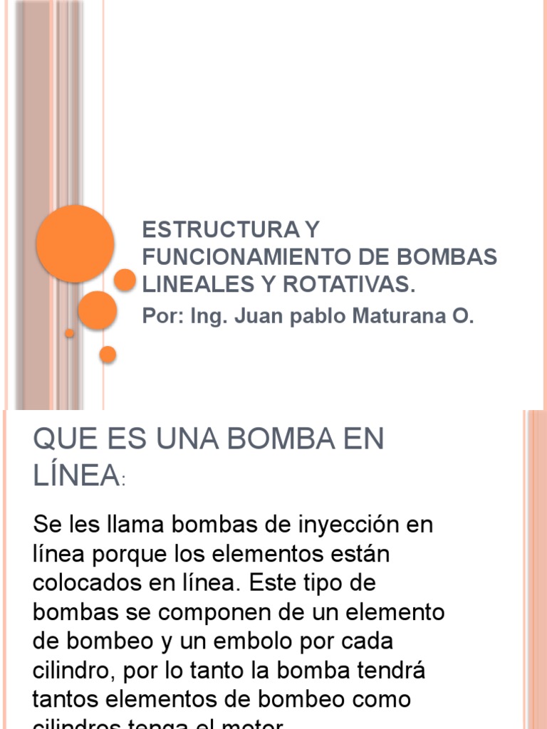 Estructura y Funcionamiento de Bombas Lineales | PDF