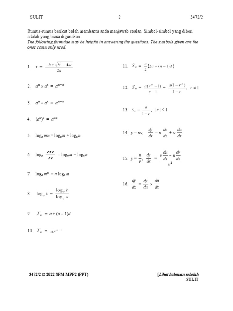 Rumus k2 2021 | PDF | Geometric Shapes