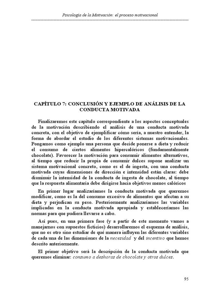 Análisis de La Conducta Motivada | PDF | Motivación | Motivacional