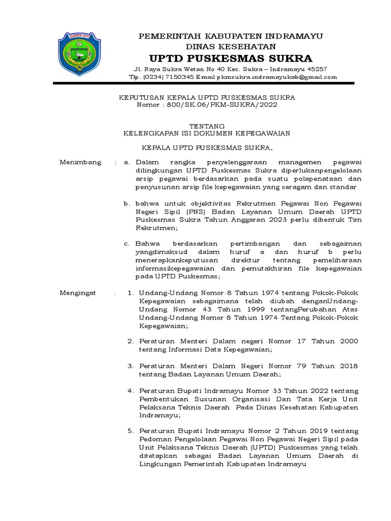 KELENGKAPAN ISI DOKUMEN KEPEGAWAIAN | PDF