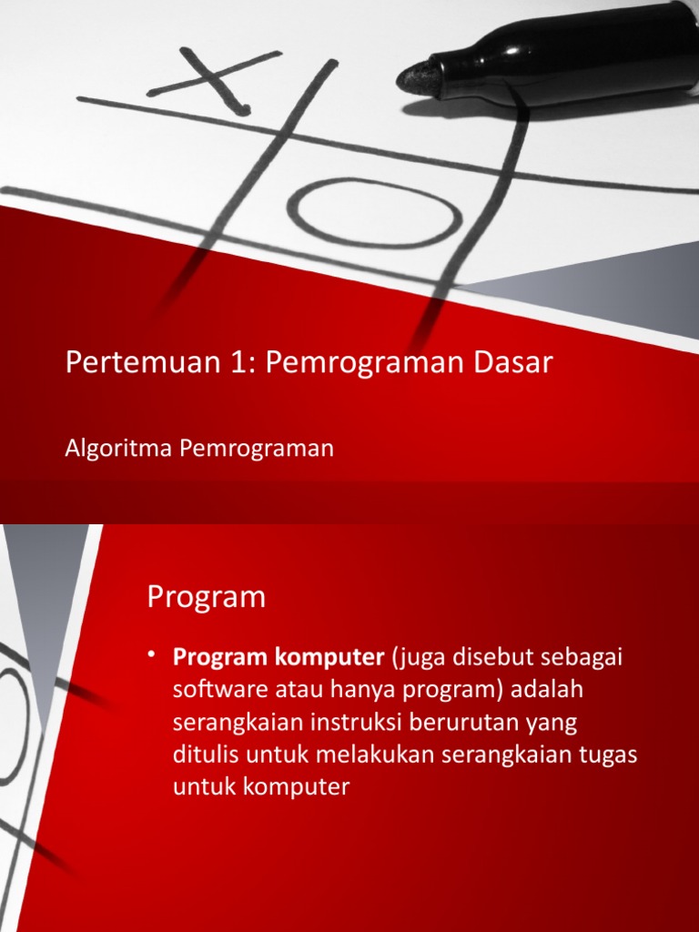 Materi Pemrograman Dasar 1.1 Algoritma Pemrograman | PDF | Komputer