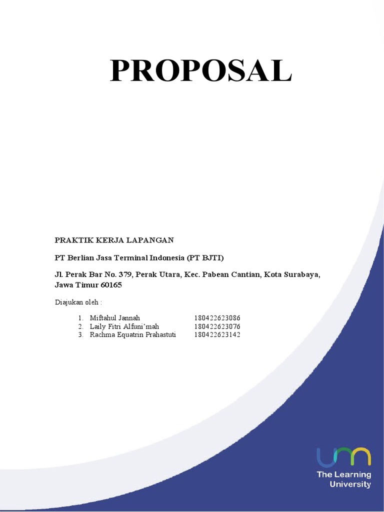 Proposal PKL Akuntansi UM | PDF