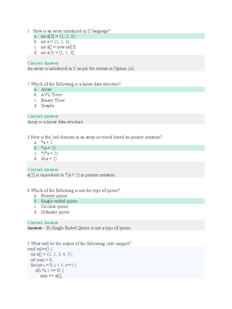 Data Structure Qp Pdf Pointer Computer Programming Software Engineering