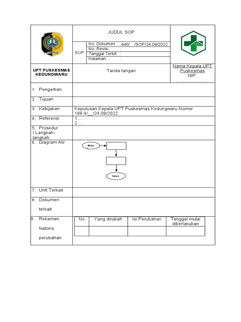 Contoh Format Sop Akreditasi | PDF