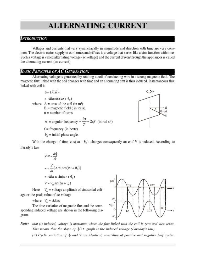 Understanding Alternating Current Basics | PDF | Capacitor | Inductance