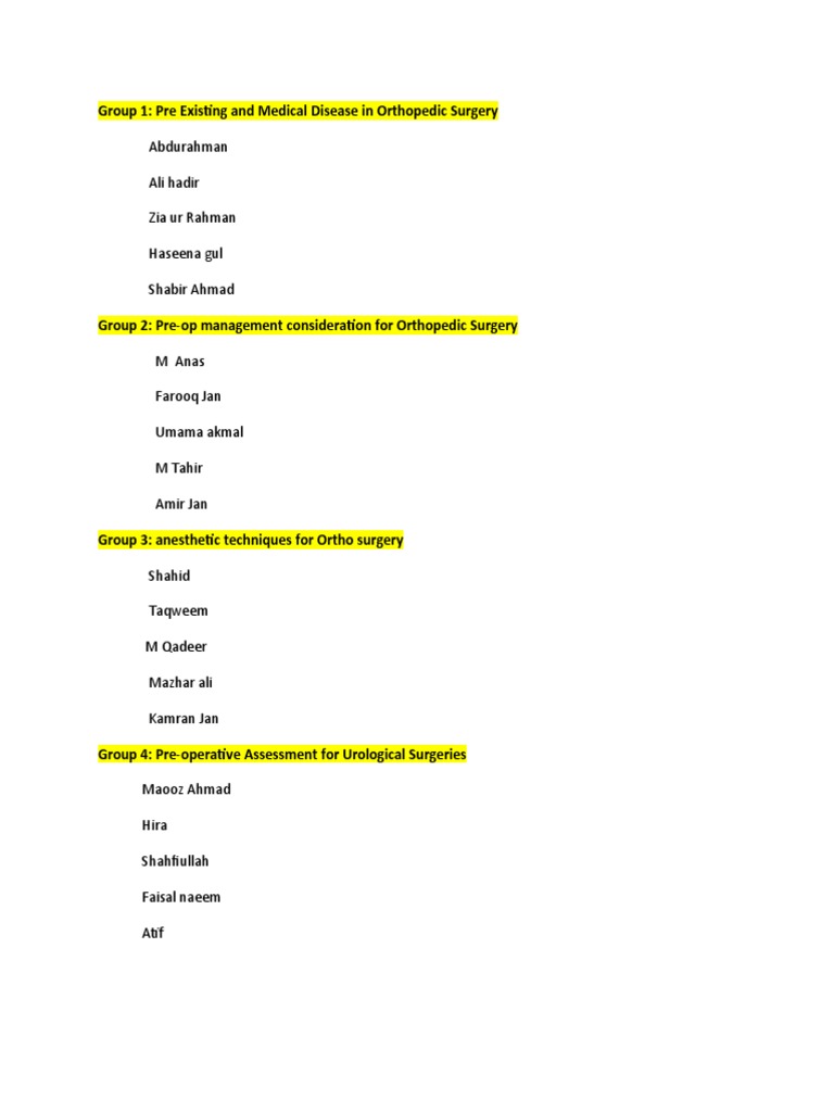 Ent and Ortho Mcqs Group-1 Anesthesia | PDF