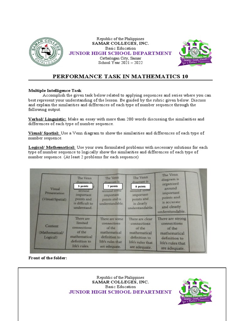 Q1 Math-10 Performance-Task | PDF