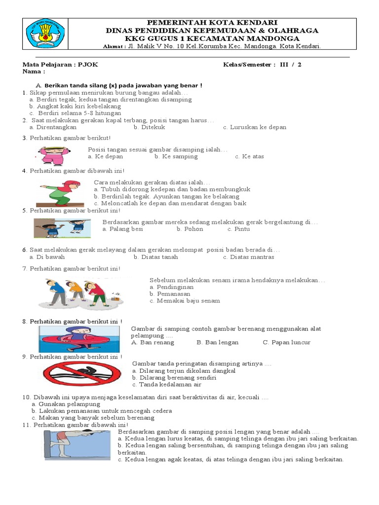 Soal Pjok Kelas 3 | PDF