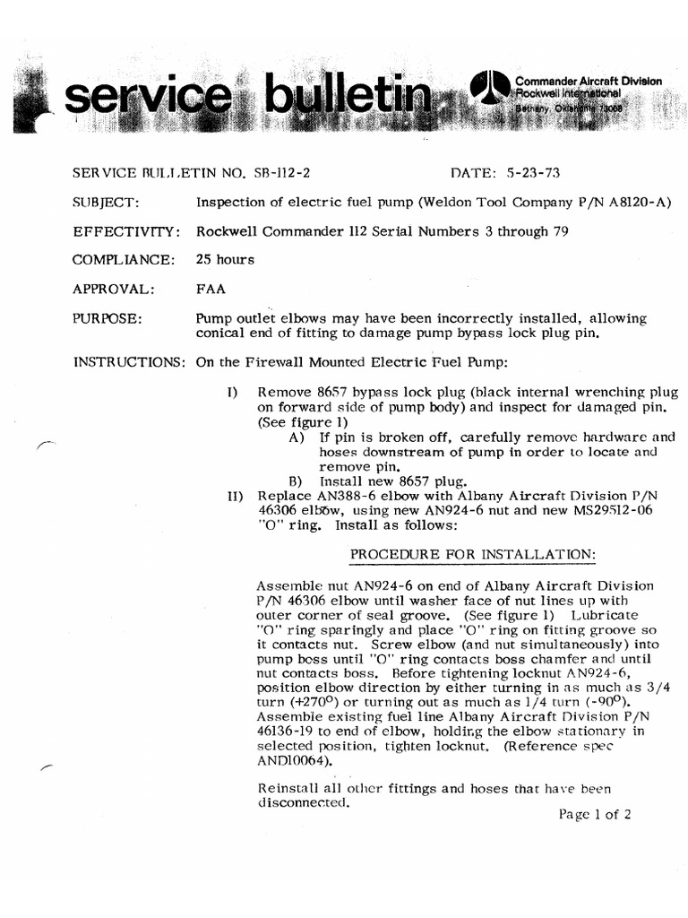 Rockwell SB 112-2 | PDF