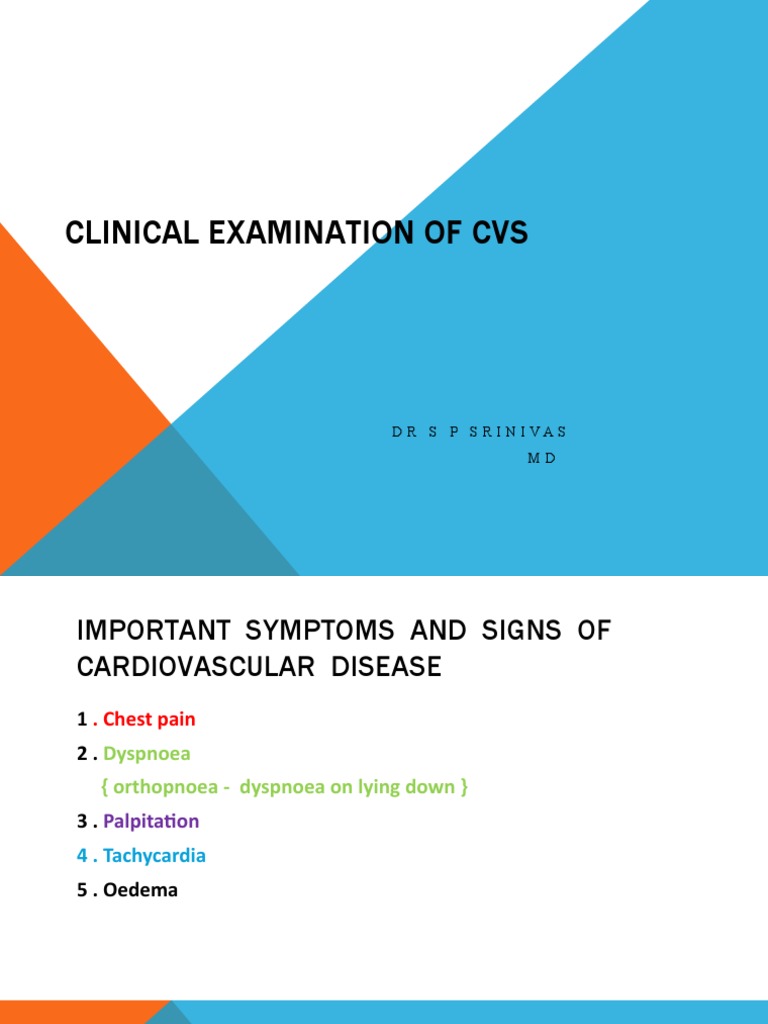 Clinical Examination of CVS | PDF | Pulse | Heart