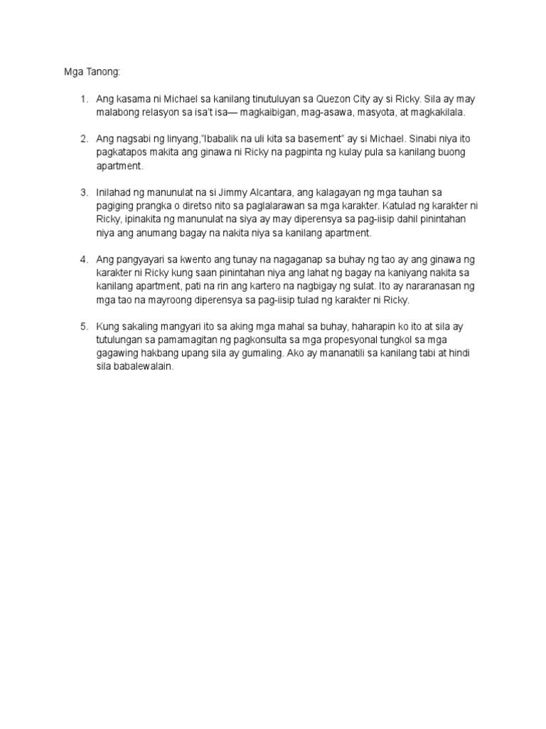 RED ANG LUHA NI MICHAEL Ni - Jimmy Alcantara | PDF