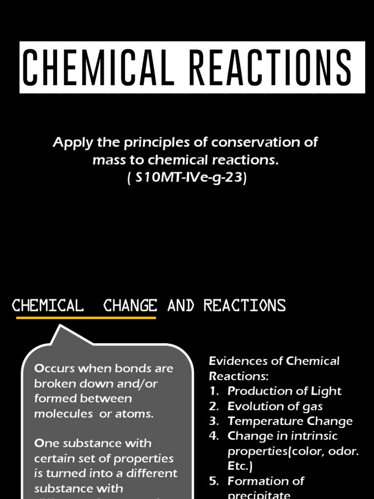 Chemical Reactions | PDF | Chemical Reactions | Chemistry