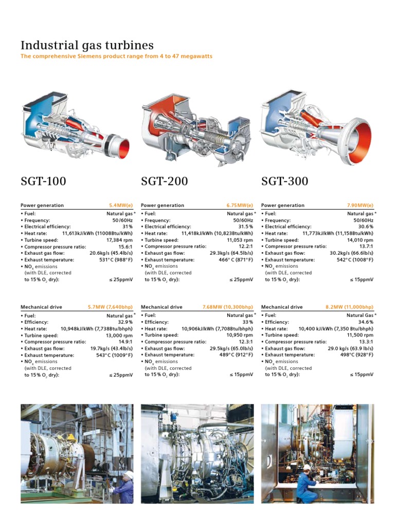 Siemens Industrial Gas Turbines View | PDF | Gas Turbine | Electricity ...