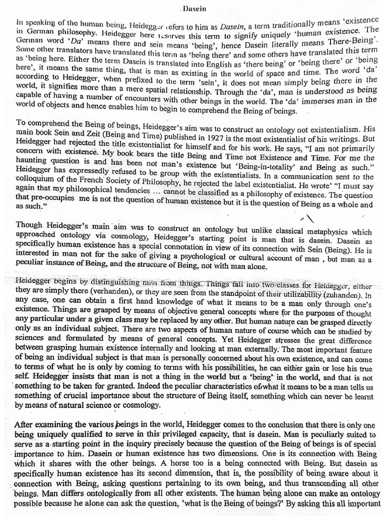 Dasein | PDF