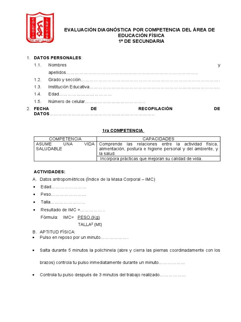 1ro. Secundaria | PDF | Índice de masa corporal